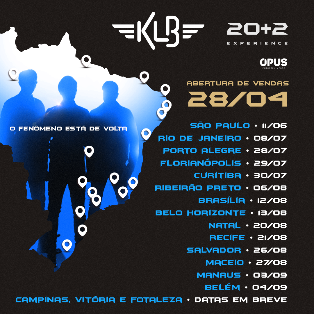 KLB anuncia retorno em turnê especial com 17 shows pelo Brasil